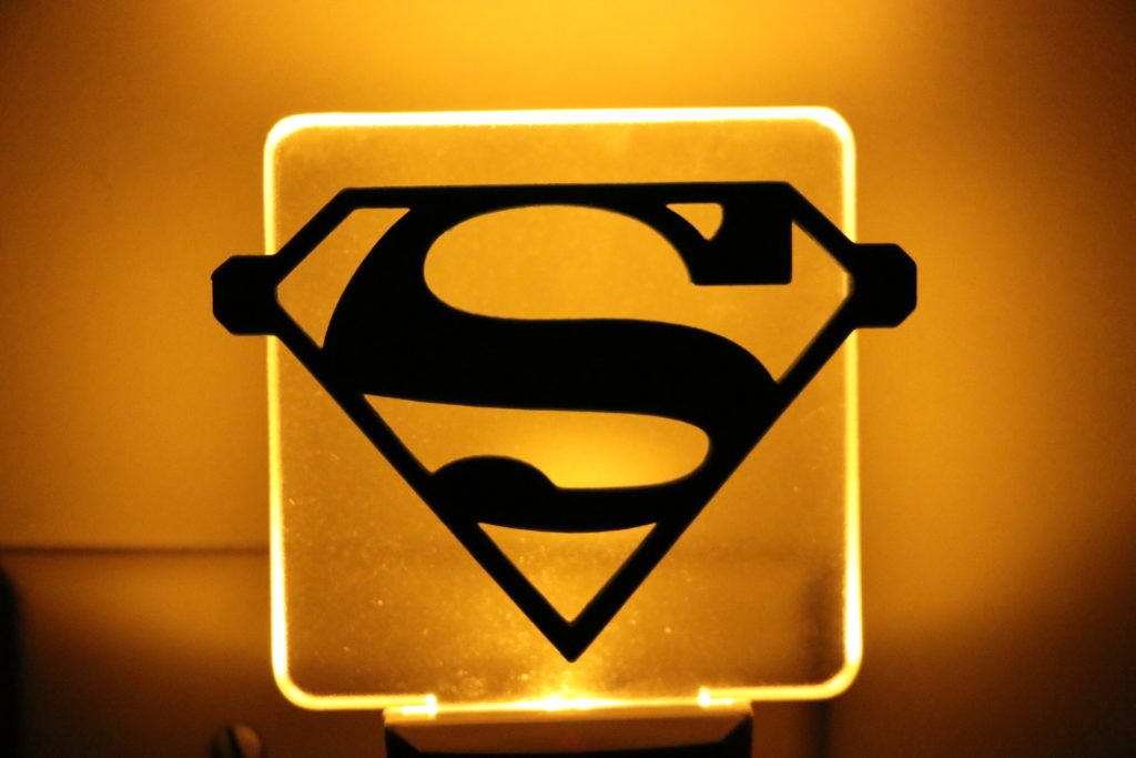 DIY 3D Printed Superman Night Light Design - Inventor Boy